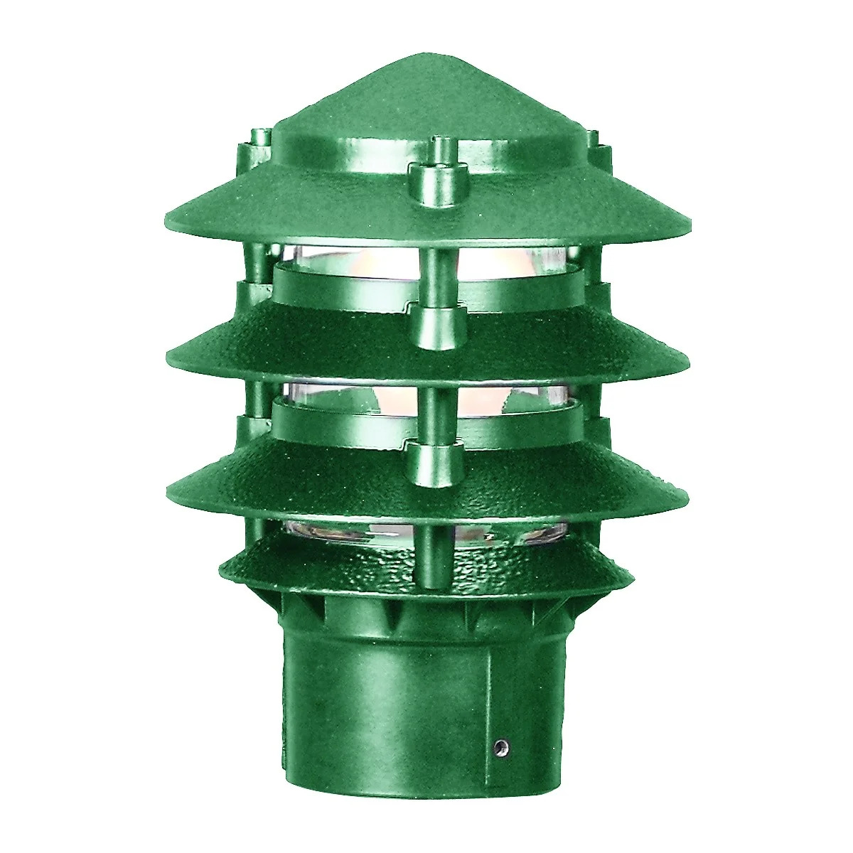 PAGODA POINTED GREEN LOUVERED LIGHT