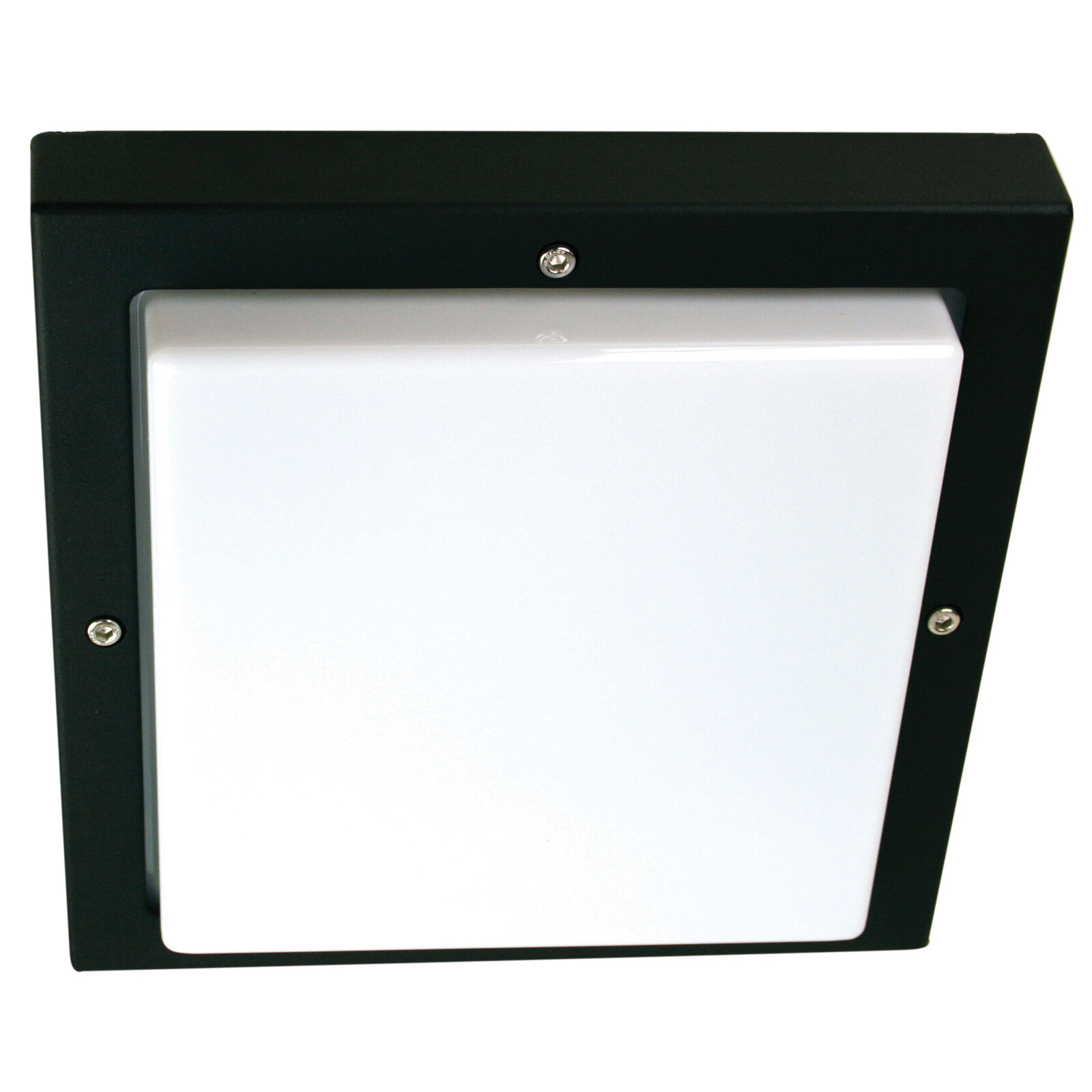 BASSI E27 SQUARE BULKHEAD BLACK - Oriel Lighting