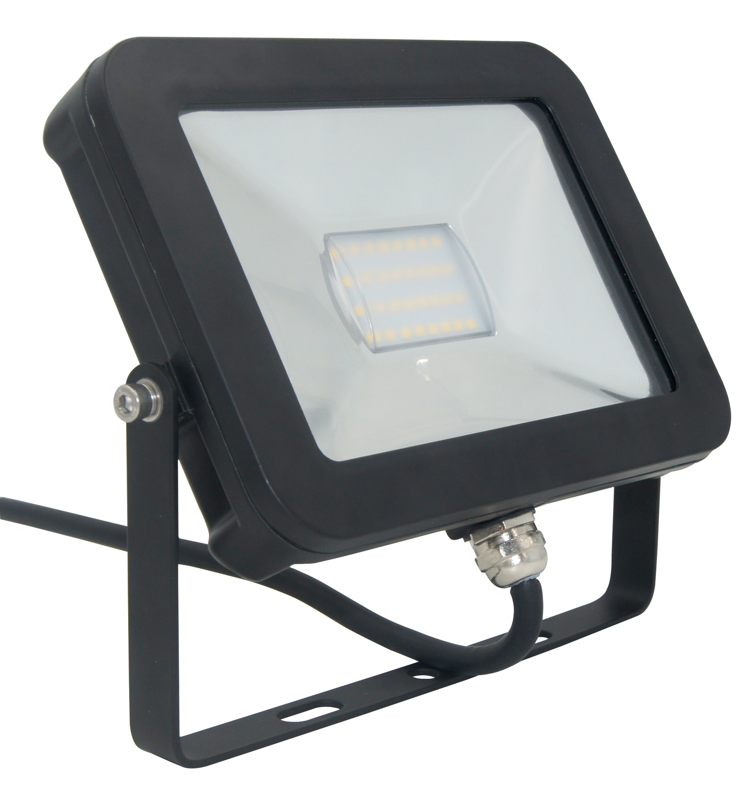 FLOOD LED MATT BLK SLIM 5000K 30W IP65 120D (2100 Lumens) WTY 3YR